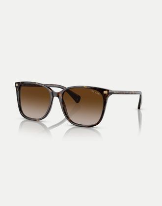 Ralph Lauren Vvcv - Lunettes de soleil carrées à verres marron - Marron