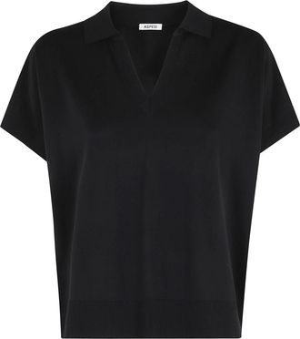 Aspesi Femme, Tops, Noir, Taille: 36 FR Polo mod