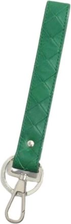 Bottega Veneta unisex, Pre-owned, Vert, Taille: ONE Size Porte-cl&eacute;s en tissu Pre-owned