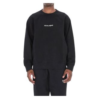Maison Kitsun&eacute; Schwarzer Logo-Pullover - - Sweatshirts & Hoodies - Herren - Schwarzk - M
