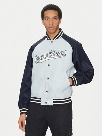 Guess Bomberjacke M5GL32 WHAA2 Himmelblau Regular Fit