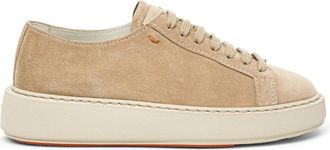 Santoni Wildleder-Sneaker mit abgerundeter Spitze - - Shoes - Damen - Beige - 37 EU
