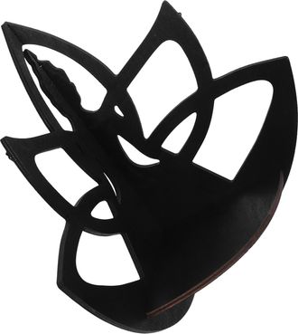 NUOBESTY Schwebendes Lotus Eckregal aus Holz Wandmontiertes Displayregal Stabiles Dekoratives Wandregal für Bücher Kristalle und Wohnaccessoires Platzsparendes