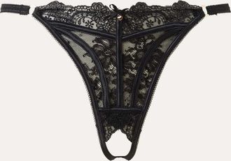 Lounge Arabella String Ouvert - Schwarz - XXL