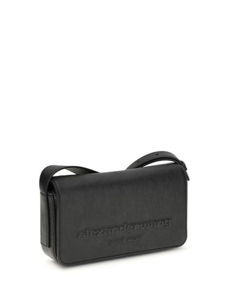Alexander Wang Womens Leather Shoulder Bag Black Calf Bos Taurus