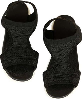 Generic YHHRJAI Sandales orthop&eacute;diques larges pour femme avec soutien de la vo&ucirc;te plantaire - Sandales d&eacute;t&eacute; compens&eacute;es - Plateforme de marche - Chaussures de 