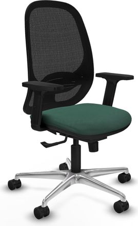 Piqueras y Crespo Schreibtischstuhl mit Rollen von Cilanco mit 2D-Armen, h&ouml;henverstellbare Lendenwirbelst&uuml;tze, ausgestattet mit Sincro 3 Positionen und Schneidschaum, S