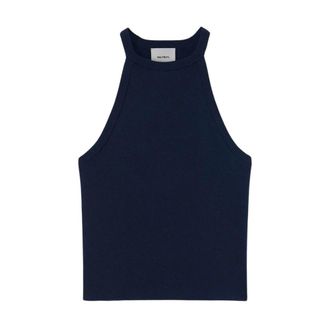 Halfboy Navy Stricktop Eleganz Vielseitigkeit - - Tops - Damen - Blau - M
