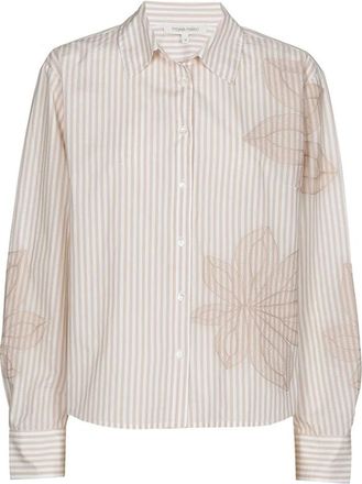 Marie M&eacute;ro Femme, Blouses et Chemises, Beige, Taille: 44 FR Chemise &eacute;l&eacute;gante &agrave; rayures