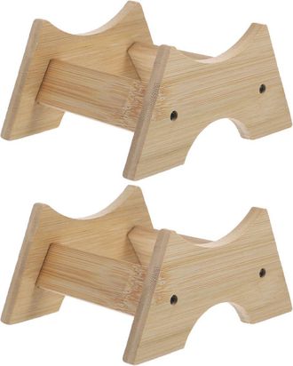 Hemobllo Homoyoyo 2st&uuml;cke Holzst&auml;nder f&uuml;r Weinflaschen Wasserspender und Einmachgl&auml;ser Stabiler Standfu&szlig; aus Holz Passend f&uuml;r Verschiedene Beh&auml;ltergr&ouml;&szlig;en Prakt