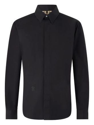 Roberto Cavalli chemise à logo brodé - Noir