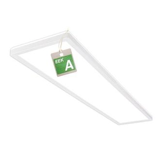 Briloner Classe énergétique A Plafonnier LED 98cm Ultra Efficient, plat, lumière indirecte, lampe LED, plafonnier LED, lampe de salon, panneau LED, lampe de cu