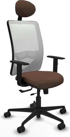 Piqueras y Crespo B&uuml;rostuhl Zulema mit verstellbarer R&uuml;ckenlehne und 1D-Armlehnen, h&ouml;henverstellbare Lendenwirbelst&uuml;tze und festes Kopfteil, ausgestattet mit Syncro/Tra