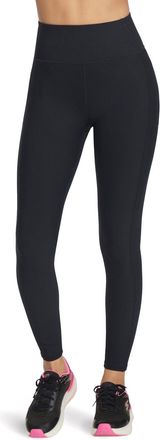 Skechers Performance GOFLEX Rib Nylon Damen Sportleggings in Schwarz