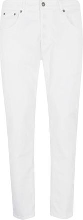 Dondup Homme, Jeans, Blanc, Taille: W35 Jean Coupe Carotte Dian