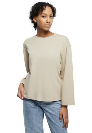 Urban Classics Damen T-Shirt Ladies Organic Oversized Longsleeve wetsand 3XL