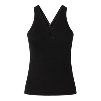 Pinko Pinko, Femme, Tops, Noir, Taille: 38 FR Curacao Canotta Costina