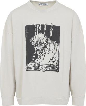 Our Legacy Homme, Sweatshirts et sweats &agrave; capuche, Blanc, Taille: S Slack SweaT-shirt