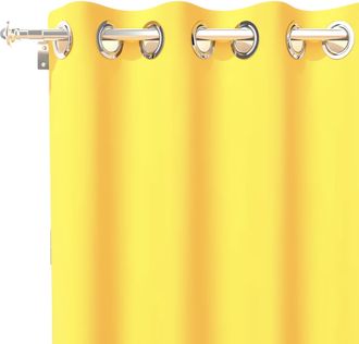 Soleil d'Ocre Soleil dockre, Uni-Vorhang mit knitterfreien &Ouml;sen, 135 x 180 cm, Alix Radiant Yellow