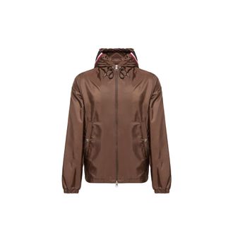 Moncler Moncler Grimpeurs Hooded Windbreaker, Men, Brown, Size: 0