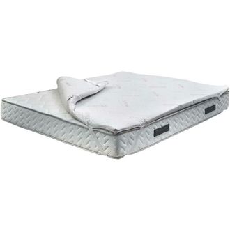 Talamo Italia Dmora - Double Topper Dmolo, Matelas pour am&eacute;liorer la posture, Topper en mousse &agrave; m&eacute;moire de forme, Topper hypoallerg&eacute;nique et respirant, 100% Made