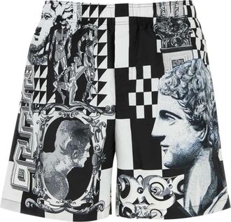 Versace Homme, Maillots de bain, Noir, Taille: XL Short de bain imprim&eacute; en polyester