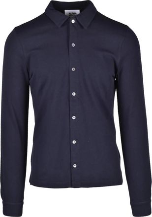 Alpha Studio Chemise en coton - Homme - Chemises - Bleu - Taille: 2XL