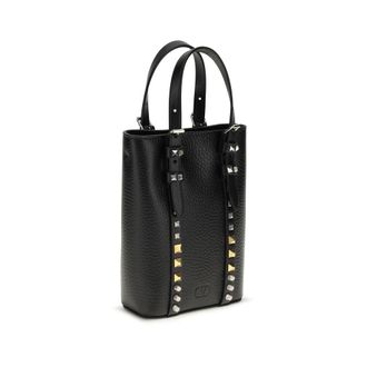 Valentino Garavani Mens Black Calf Leather Bos Taurus Other Accessories