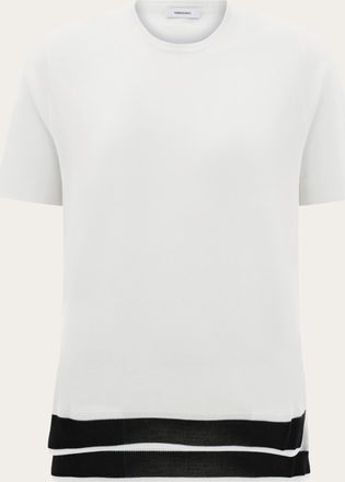 Ferragamo Damen T-Shirt aus Maschenware Wei&szlig;
