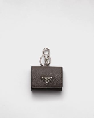 Prada Kopfhörerhülle aus Saffiano-Leder mit Schlüsselanhänger