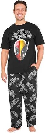 MARVEL Deadpool and Wolverine Ensembles de Pyjama Homme Hiver - Cadeau Homme et Ado (Noir Deadpool Wolverine, 3XL)