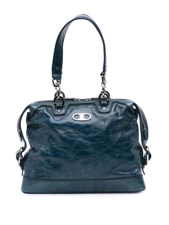 Celine sac porté épaule à motif Macadam (2008) - Bleu