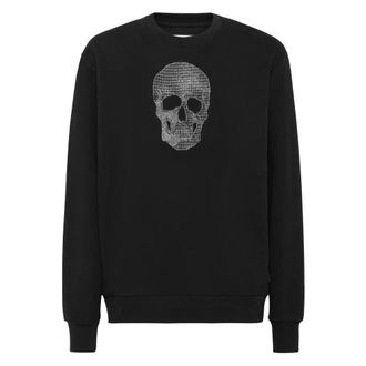 Philipp Plein Homme, Sweatshirts et sweats &agrave; capuche, Noir, Taille: S SweaT-shirt Skull