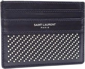Saint Laurent unisex, Pre-owned, Noir, Taille: ONE Size Porte-cartes Pre-owned