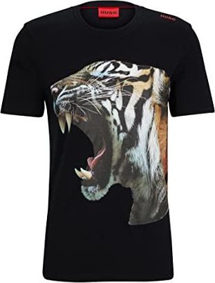 HUGO BOSS Hommes Digre T-Shirt en Jersey de Coton &agrave; Motif Tigre Graphique
