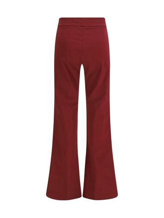 Avenue Montaigne Viscose Palazzo Trousers - Red