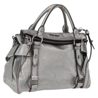 Miu Miu Sac &agrave; main Pre-owned - Femme - Pre-owned - Gris - Taille: ONE Size