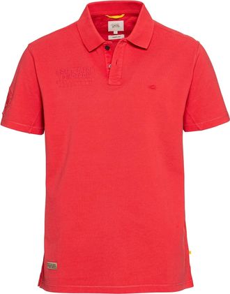 Camel Active Herren Piqu&eacute; Poloshirt aus Reiner Baumwolle Rot, Menswear-L