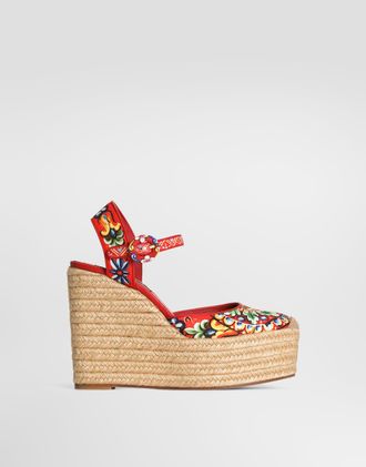 Dolce & Gabbana Sandalo Zeppa - Frau Sandalen Und Wedges Multicolor 37.5