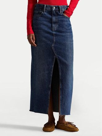 Polo Ralph Lauren Jeansrock 211A95501001 Dunkelblau Regular Fit