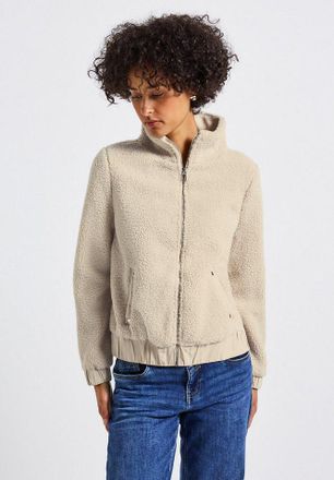 Street One Fellimitatjacke aus elastischem Materialmix