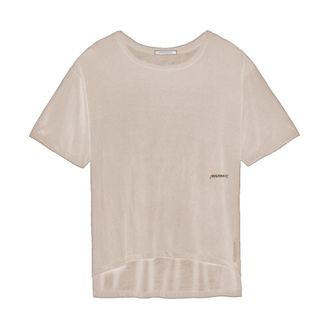 Hinnominate Hinnominate, Homme, Tops, Beige, Taille: M T-shirt oversize en modal avec impression de logo