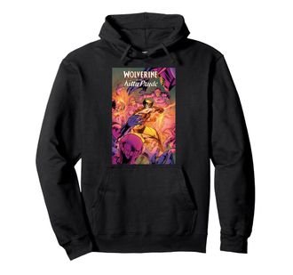 MARVEL X-Men Wolverine and Kitty Pryde Fighting Sentinels Pullover Hoodie
