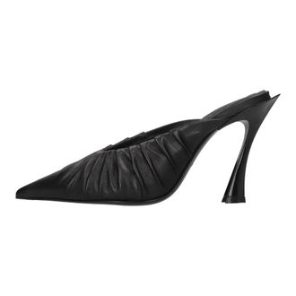 MUGLER Draped Leather Mules - - Shoes - Damen - Schwarzk - 38 EU