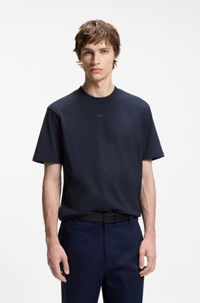 HUGO BOSS T-Shirt HUGO, Herren, Gr. XXL, dunkelblau406, Single Jersey, Obermaterial: 100% Baumwolle, relaxed fit normal, Rundhals, abgesteppte Kante, Shirts T-S