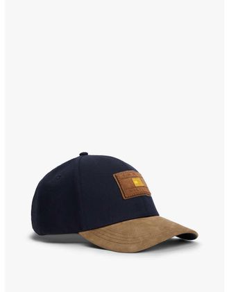 Tommy Hilfiger Baseballkappe in Dunkelblau mit Hilfiger-Flag und Wildleder-Schirm