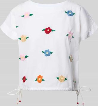 Rich & Royal Blusenshirt mit Stitchings und seitlicher Schn&uuml;rung
