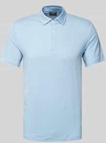 Olymp Level 5 Slim Fit Poloshirt aus Leinen-Mix