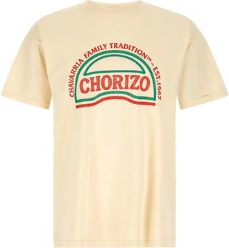 Willy Chavarria Homme, Tops, Beige, Taille: XL Chorizo Easy Tee