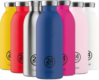 24 Bottles Clima - Trinkflasche 330ml, Thermosflasche 24h Cold und 12h Hot, Wasserflasche 100% Versiegeltem Deckel, Umweltfreundliche Trinkflasche Edelstahl, Tri